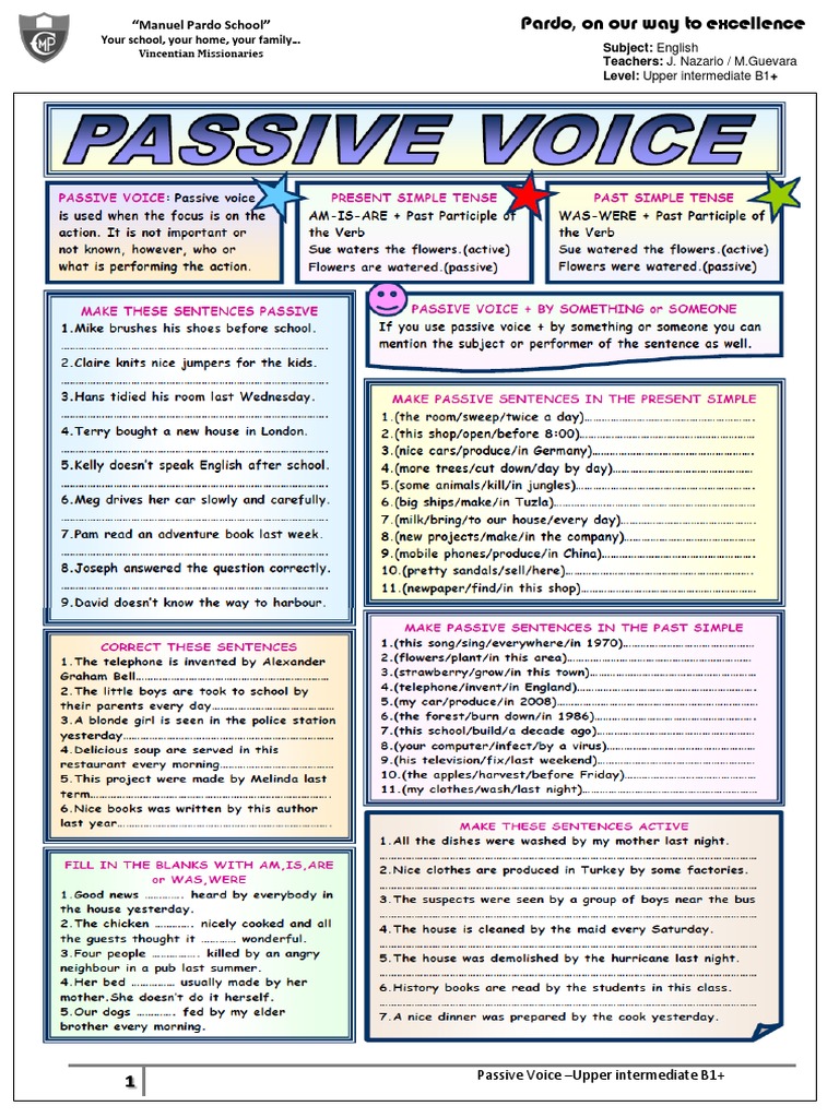 Subject: English Teachers: J. Nazario / M.Guevara Level: Upper ...