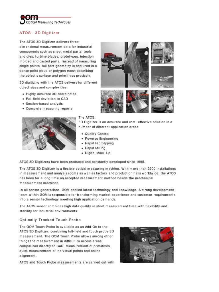 GOM - 3D Scanner | PDF | Engineering | Computing