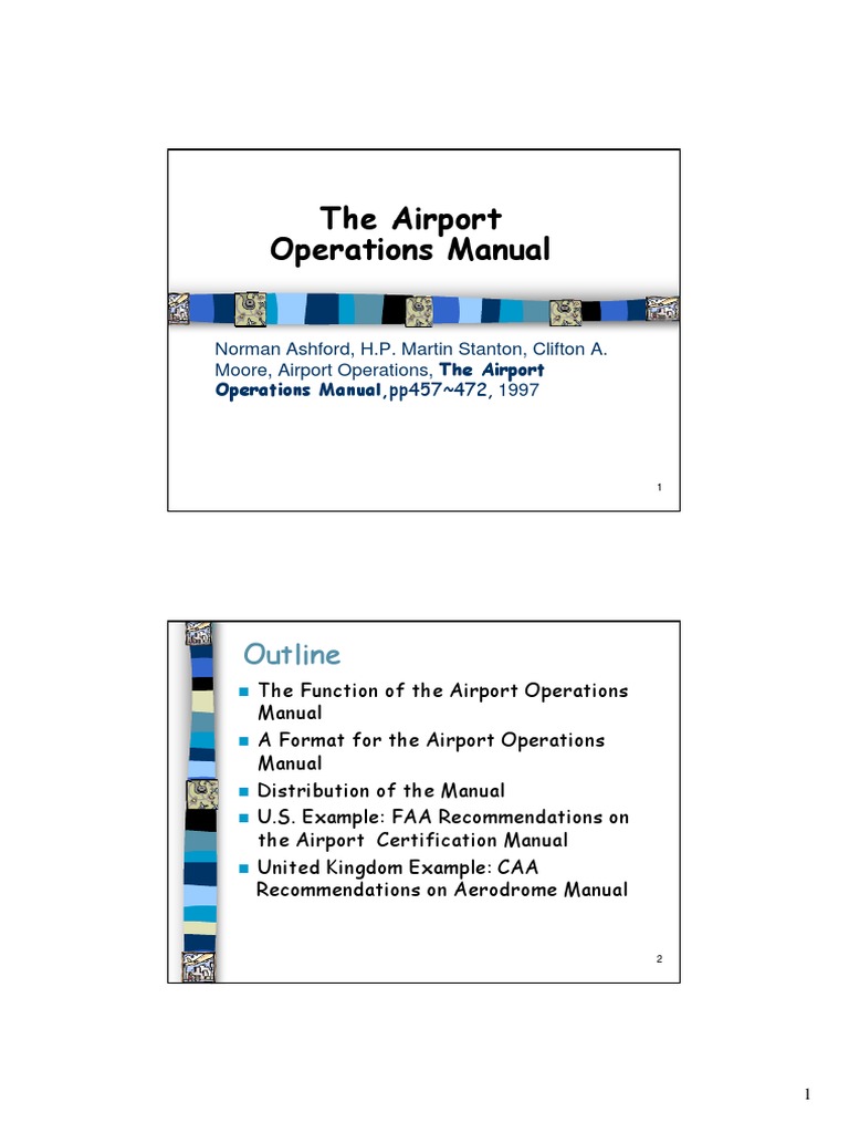 Airport Operations Manual Overview | PDF | Airport | Runway
