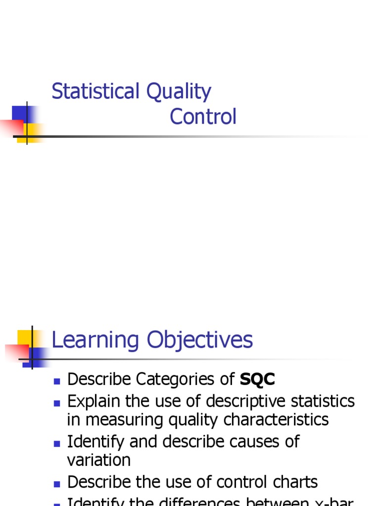 Statistical Quality Control | PDF | Mean | Statistics