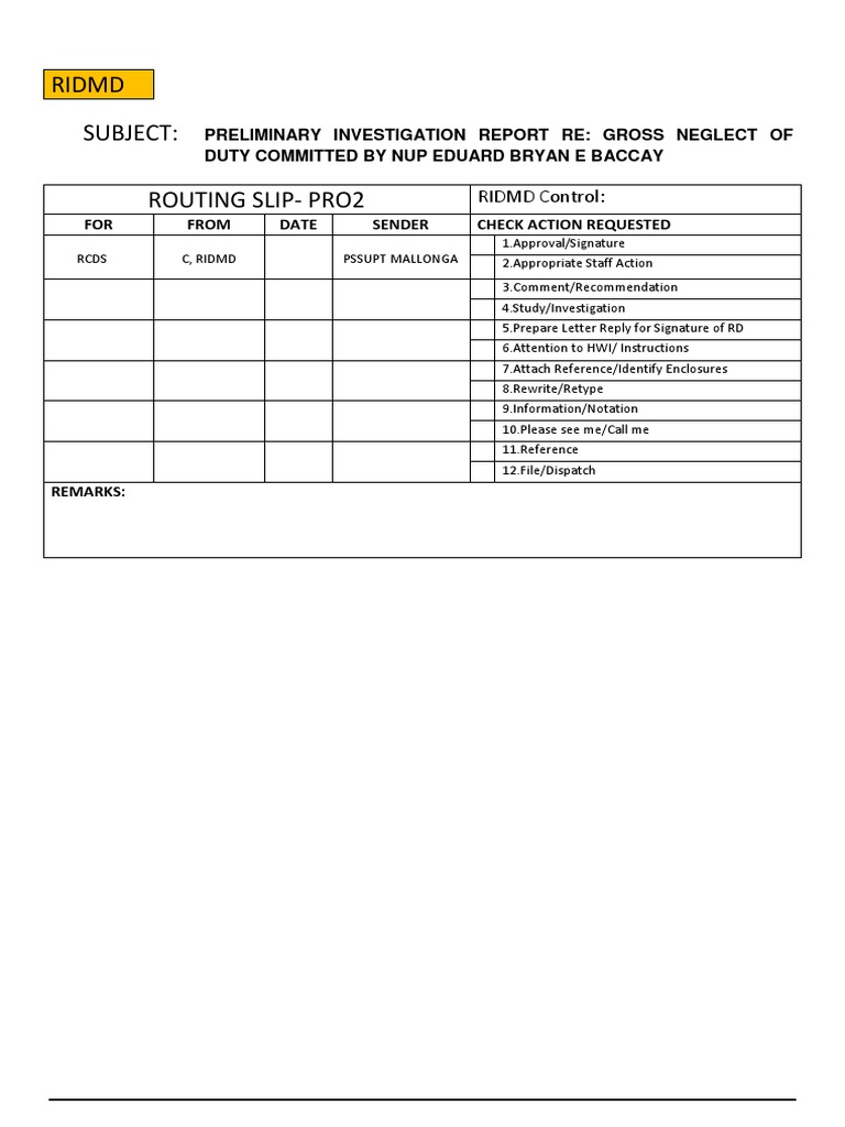 Routing Slip | PDF | Government | Government Information