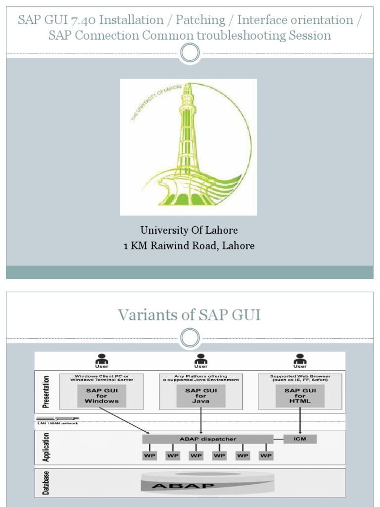 Sap Gui Installation And Configuration Pdf