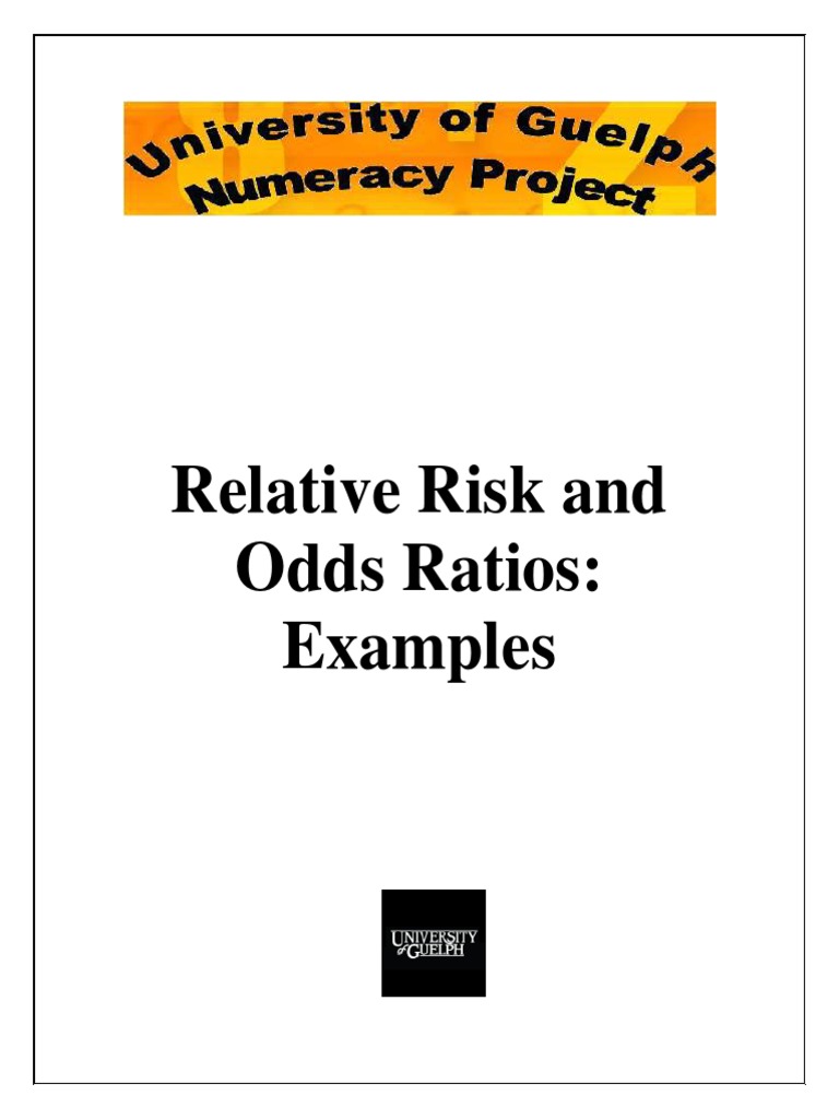 B Relative Risk And Odds Ratios Examples Pdf Odds Ratio Relative Risk