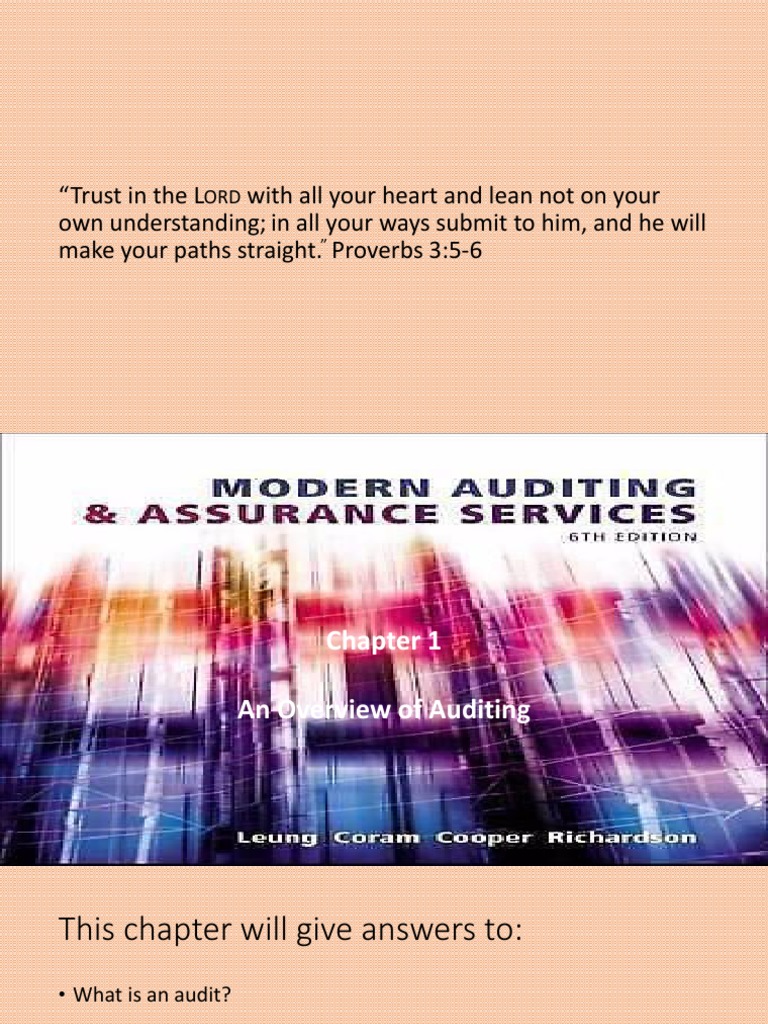 Chapter 1 | PDF | Audit | Financial Audit