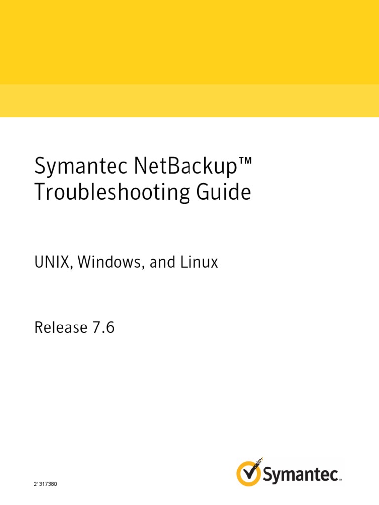NetBackup Troubleshoot Guide | PDF | Backup | Troubleshooting