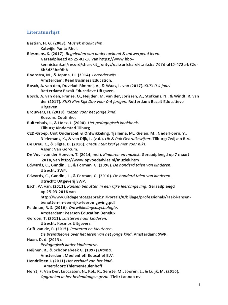 Literatuurlijst | PDF