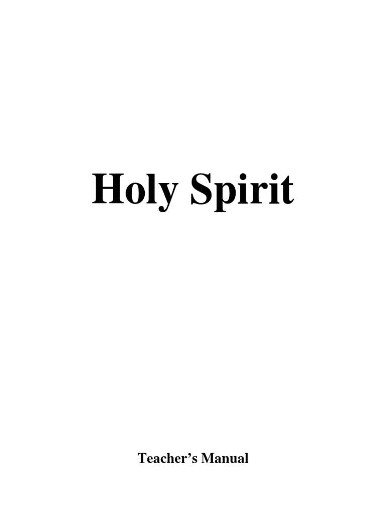 Holy Spirit Teacher | PDF | Jesus | John The Baptist