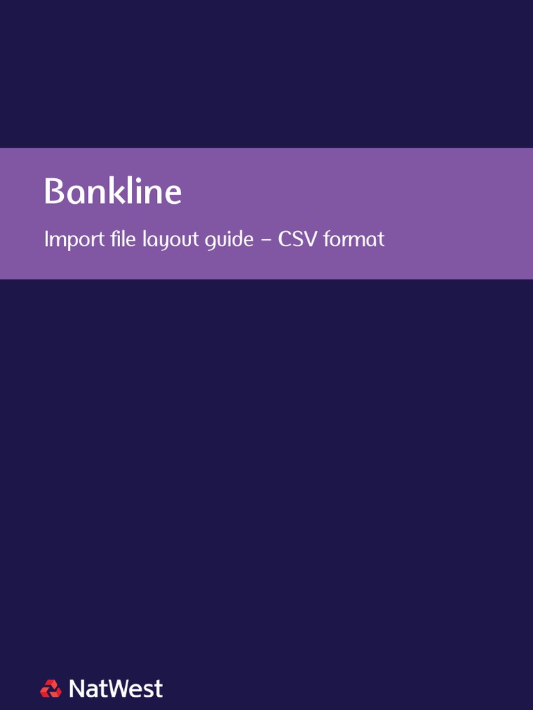 Import File Layout Guide Bankline CSV Format | Download Free PDF | Debits And Credits | Payments