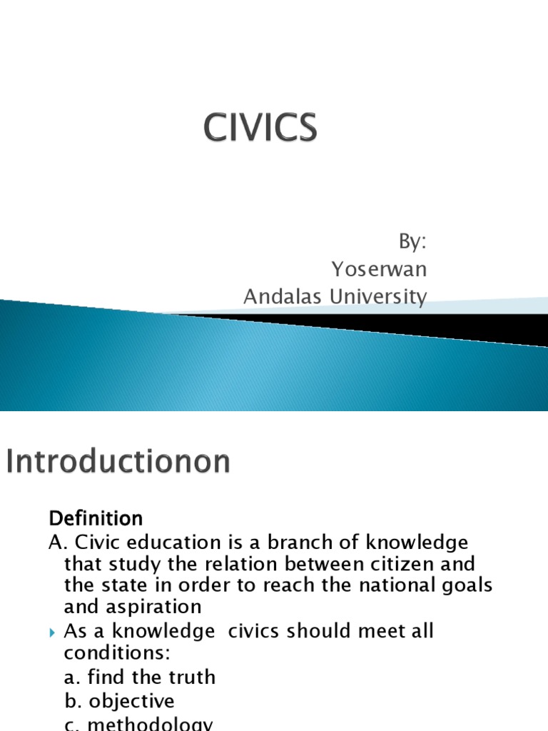 Introduction To Civics Education | PDF | Naturalization | Citizenship