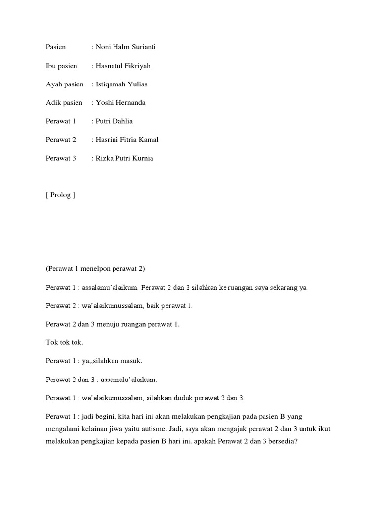 Roleplay Retardasi Mental | PDF