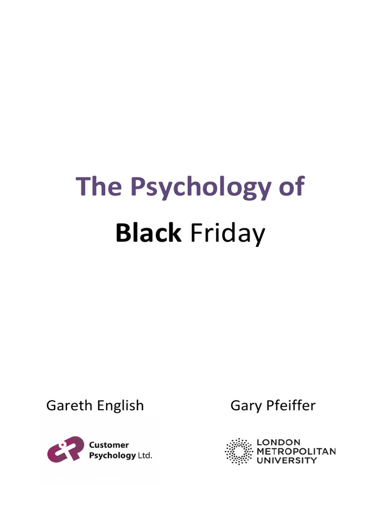 Black Friday Shopper Psychology | PDF | Black Friday (Shopping) | Cyber ...