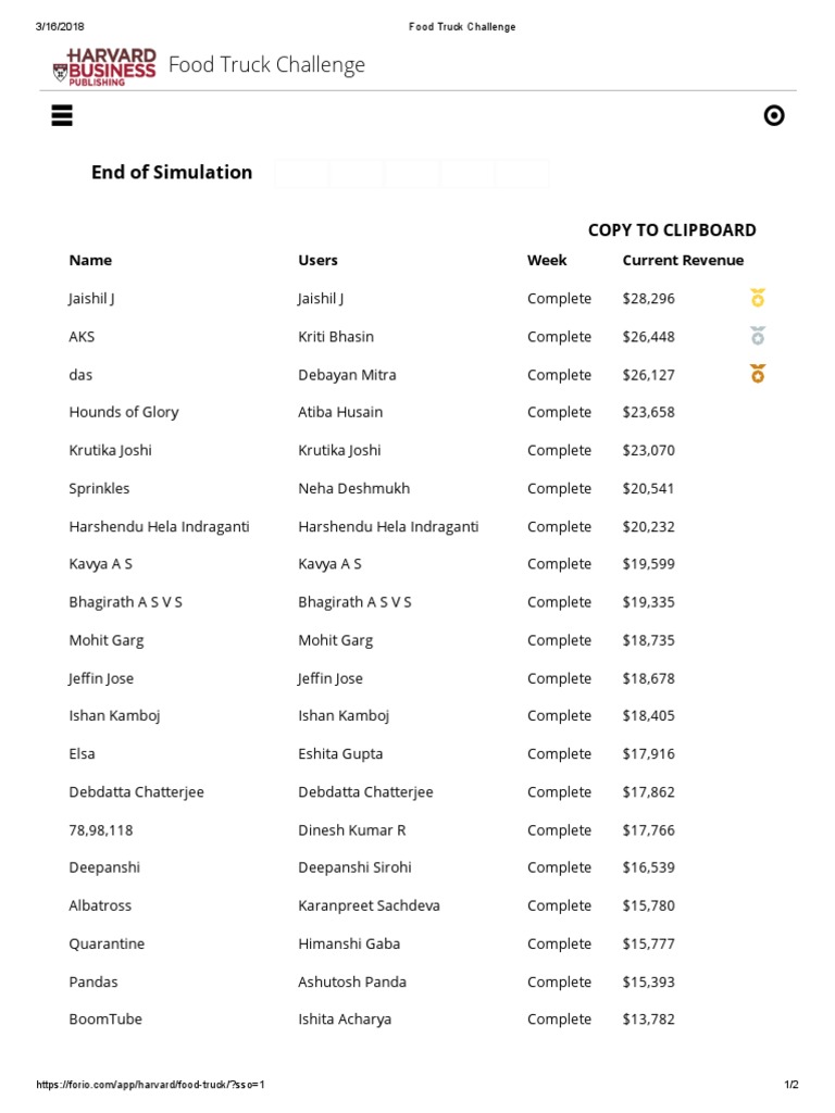Food Truck Challenge | PDF