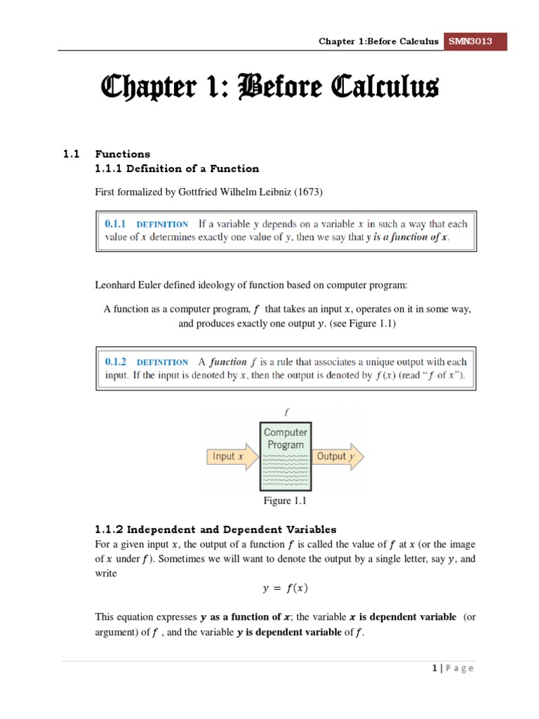 Chapter 1 - Before Calculus | PDF | Polynomial | Function (Mathematics)