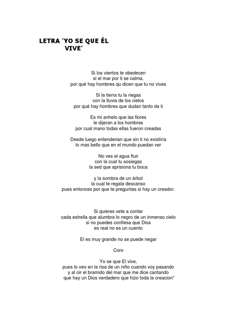 Yo Se Que El Vive | PDF