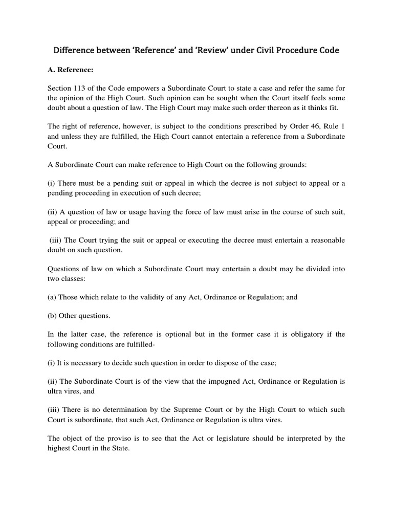Difference Between Review and Reference | PDF | Decree | Judgment (Law)