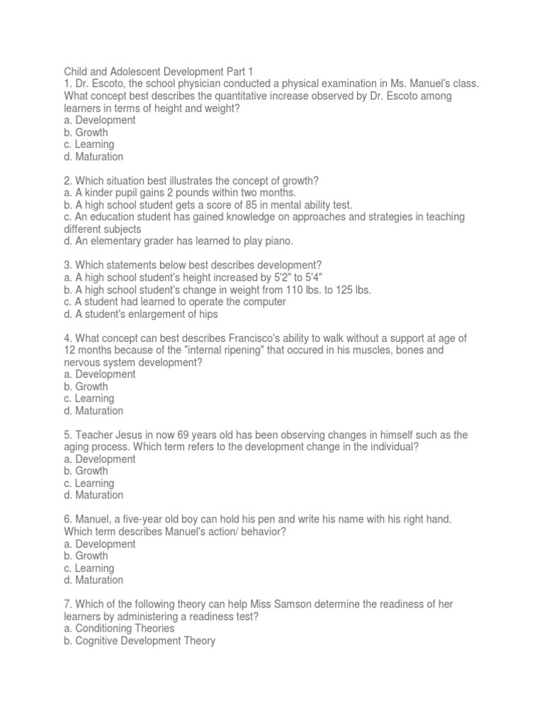 Understanding Growth in Child Development | PDF | Developmental ...