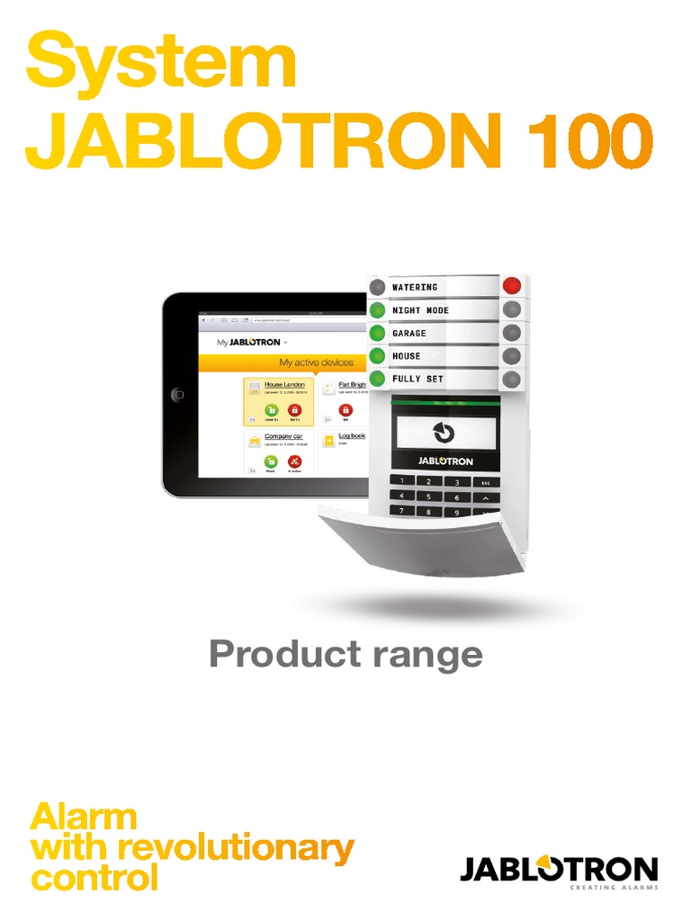 JABLOTRON 100 Alarm System Overview | PDF | Security Alarm | General ...