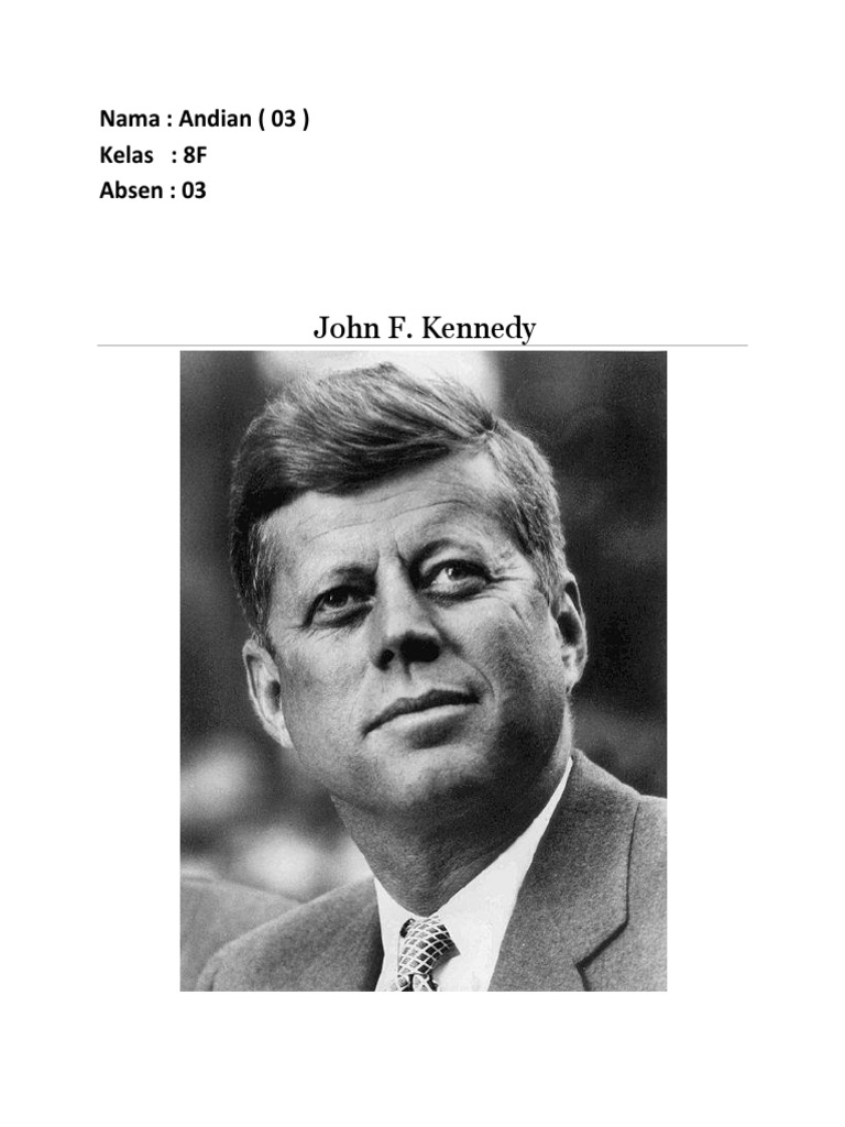 Biografi John F. Kennedy, Presiden ke-35 | PDF | Sejarah