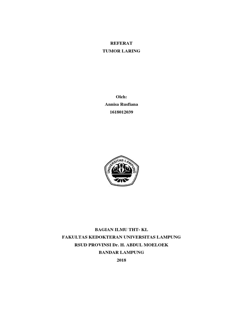 Referat Tumor Laring | PDF