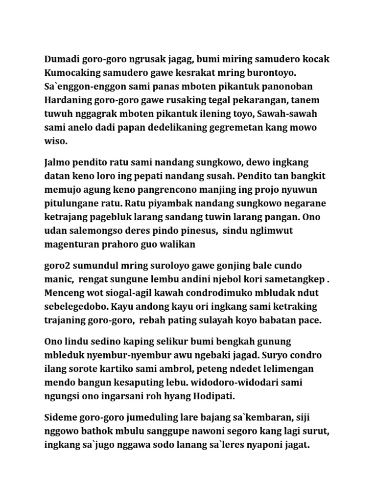 Goro - Goro Wayang Kulit | PDF