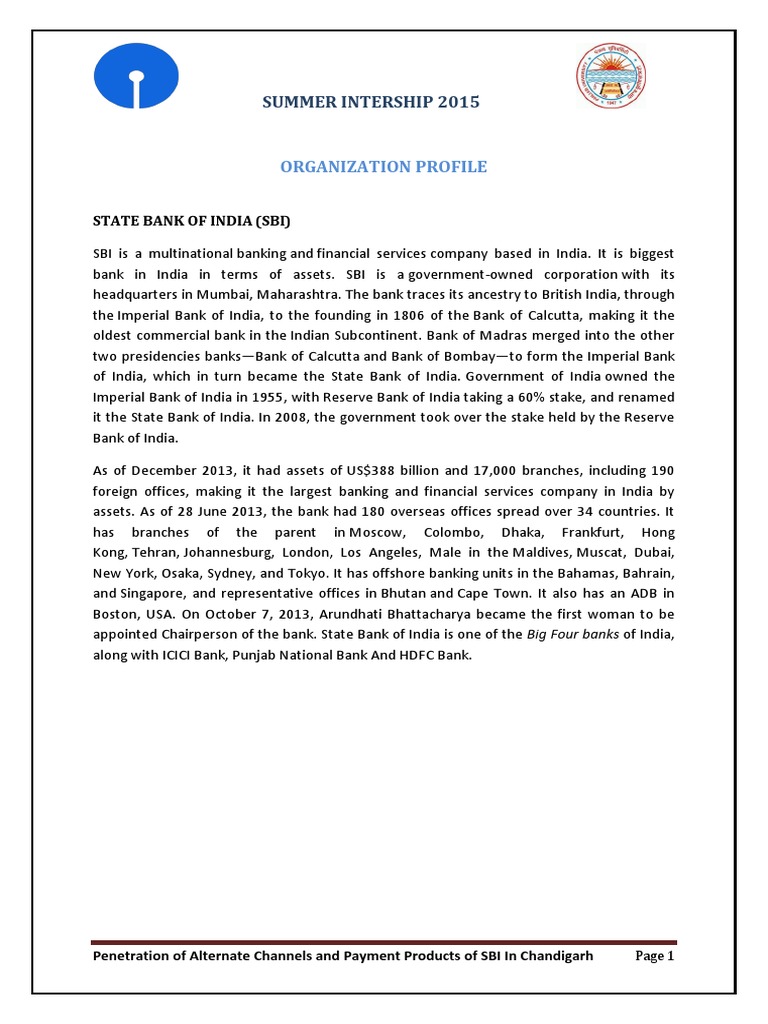 Internship Report | Banks | Financial Transaction