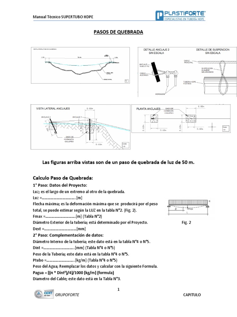 Calculo Paso de Quebrada | PDF | Naturaleza | Science