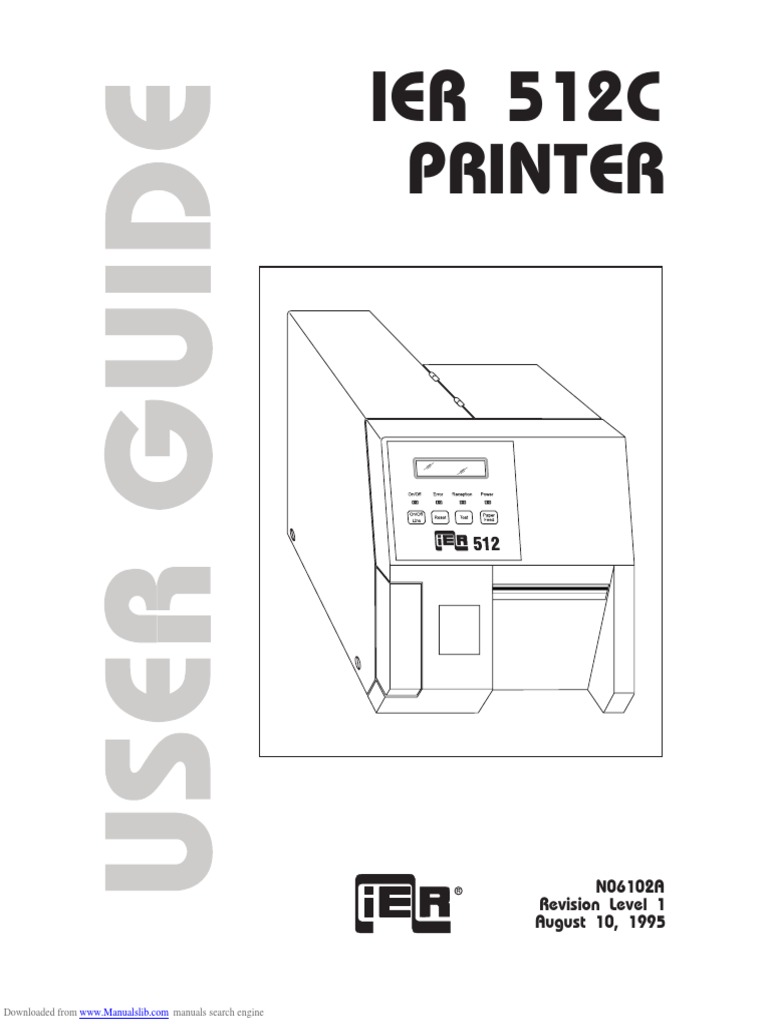 Ier 512C User Manual | PDF | Printer (Computing) | Electromagnetic ...