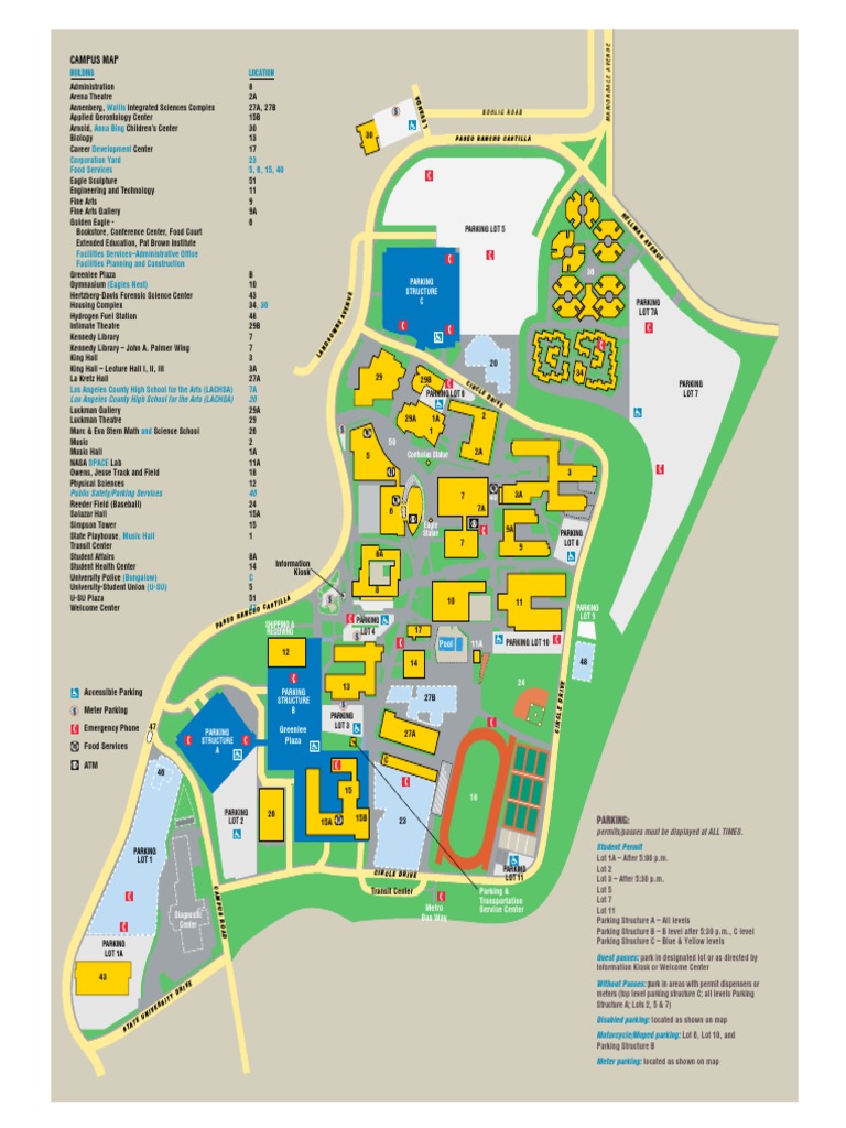 CSULA Campus Map | PDF | Transport | Science