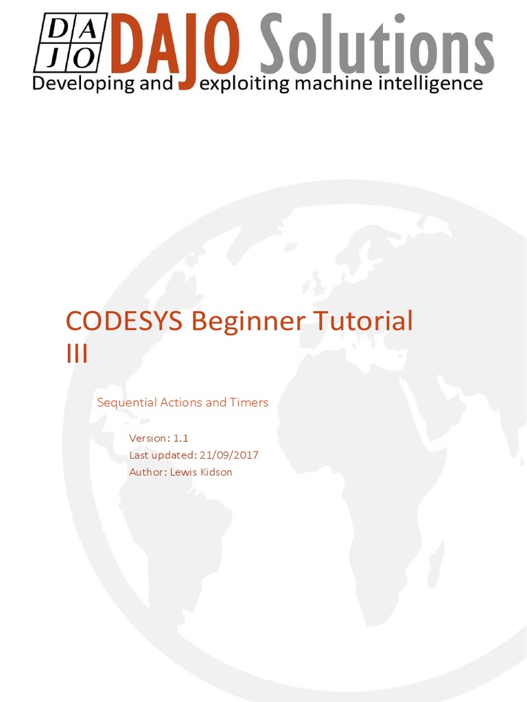 CODESYS Sequences Tutorial | PDF | Sequence | Timer