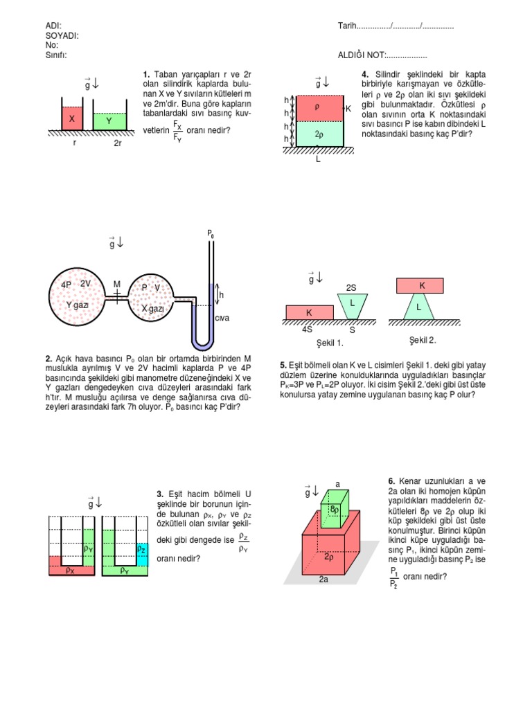 Basä Nã Ve Kaldä Rma Kuvveti Sorularä - 3 | PDF