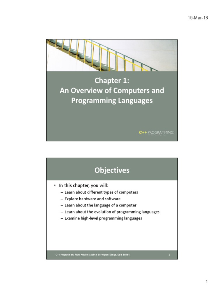 An Overview of Computers and Programming Languages: - in This Chapter ...