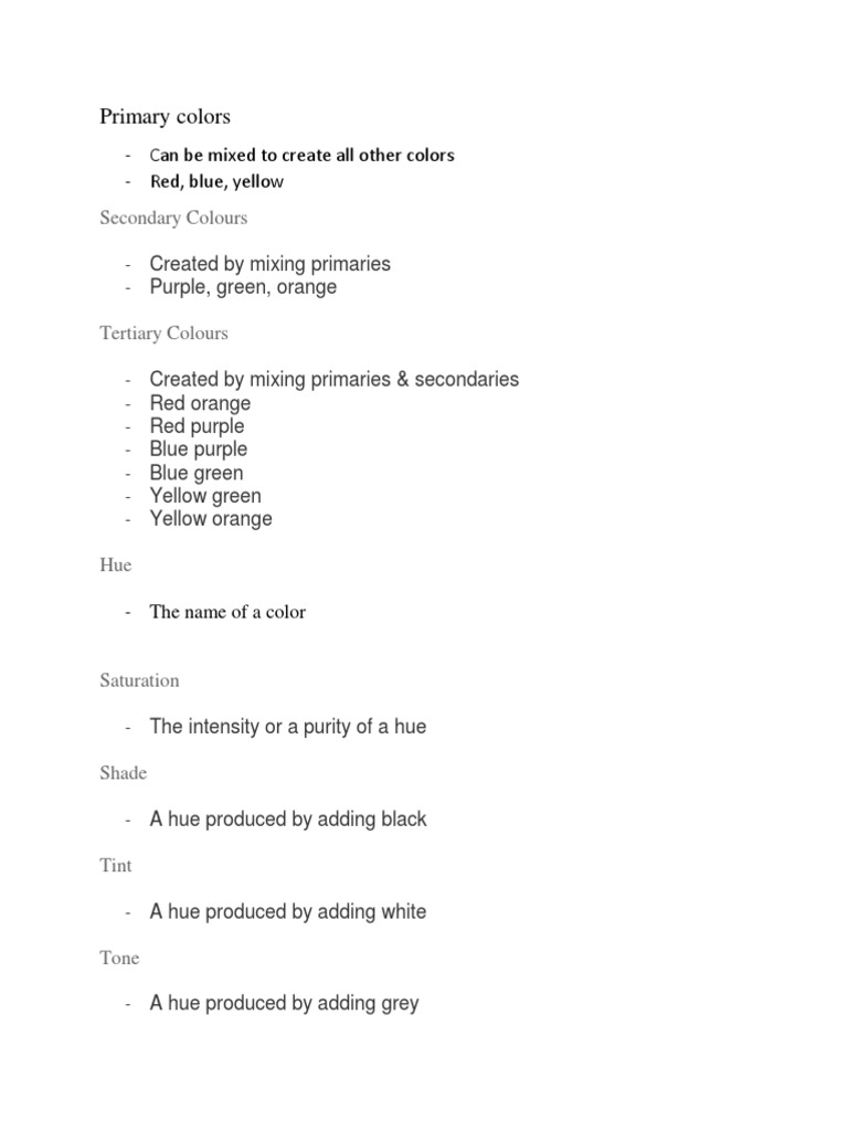 Primary Colors | PDF