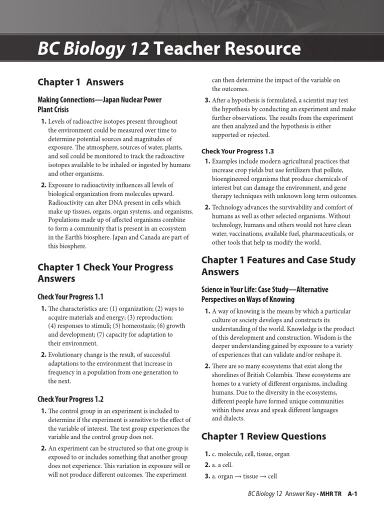 Bio 12 Answer Key CH 1-7 | PDF | Chemical Bond | Carbohydrates