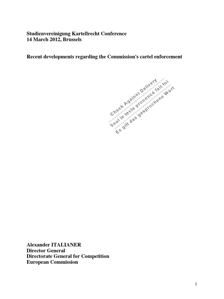 All About Economic Cartels | PDF | European Court Of Justice ...