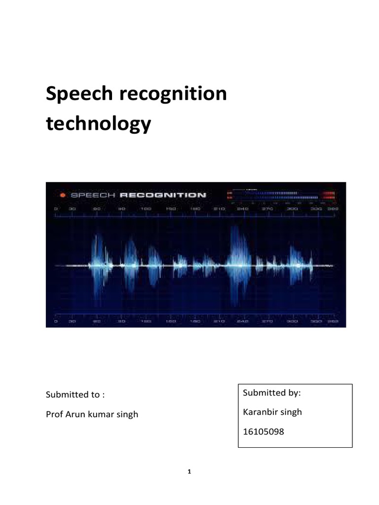 Speech Recognition Technology | PDF | Speech Recognition | Artificial Neural Network