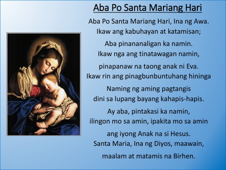 Aba Po Santa Mariang Hari | PDF