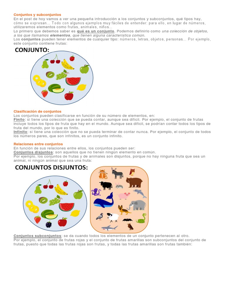 Conjuntos y Subconjuntos | PDF