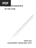 Direct Shear Test Analysis | PDF | Density | Strength Of Materials