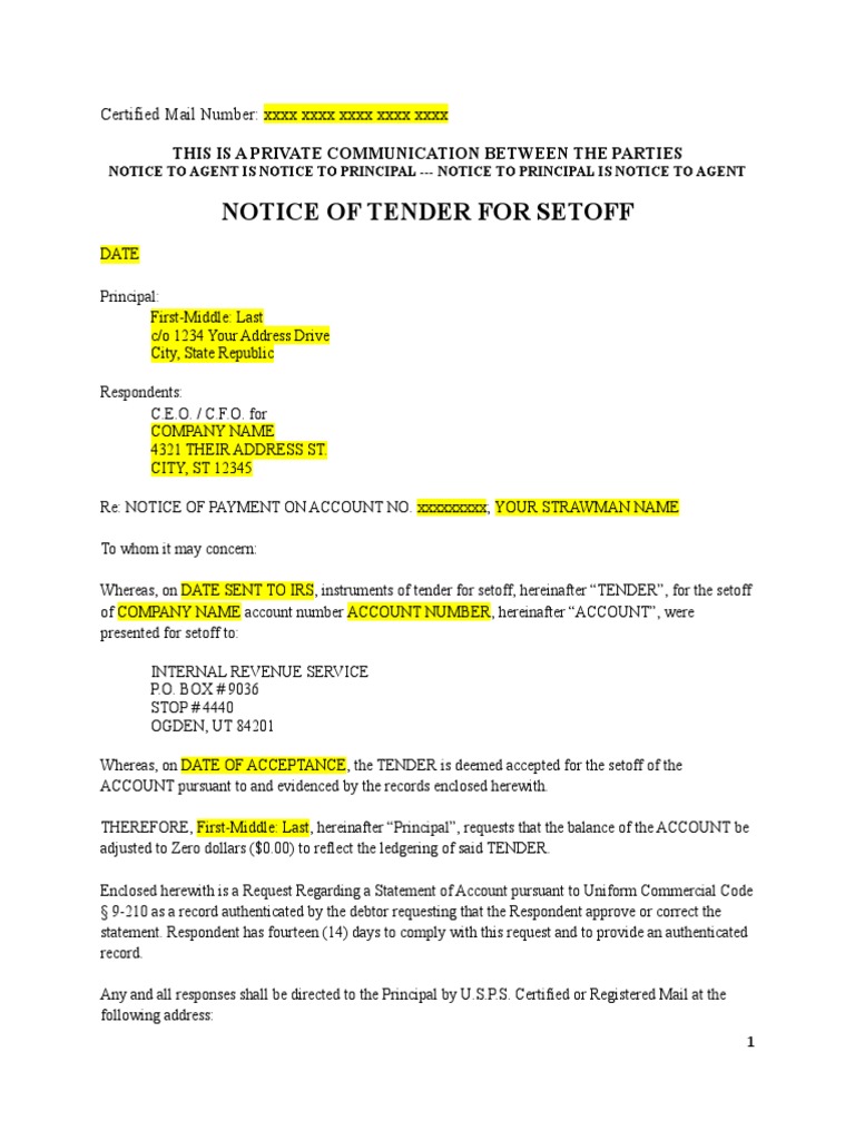Notice of Tender 2 Template | PDF | Government | Government Information