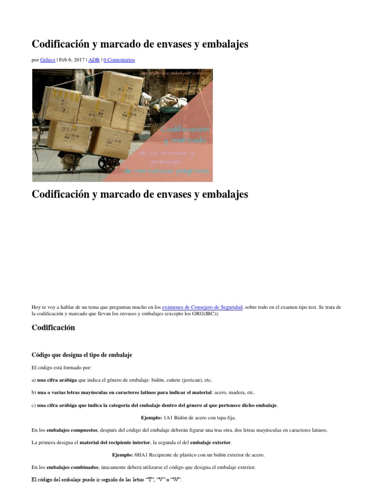 Codificación y Marcado de Envases y Embalajes | PDF | El plastico | Acero
