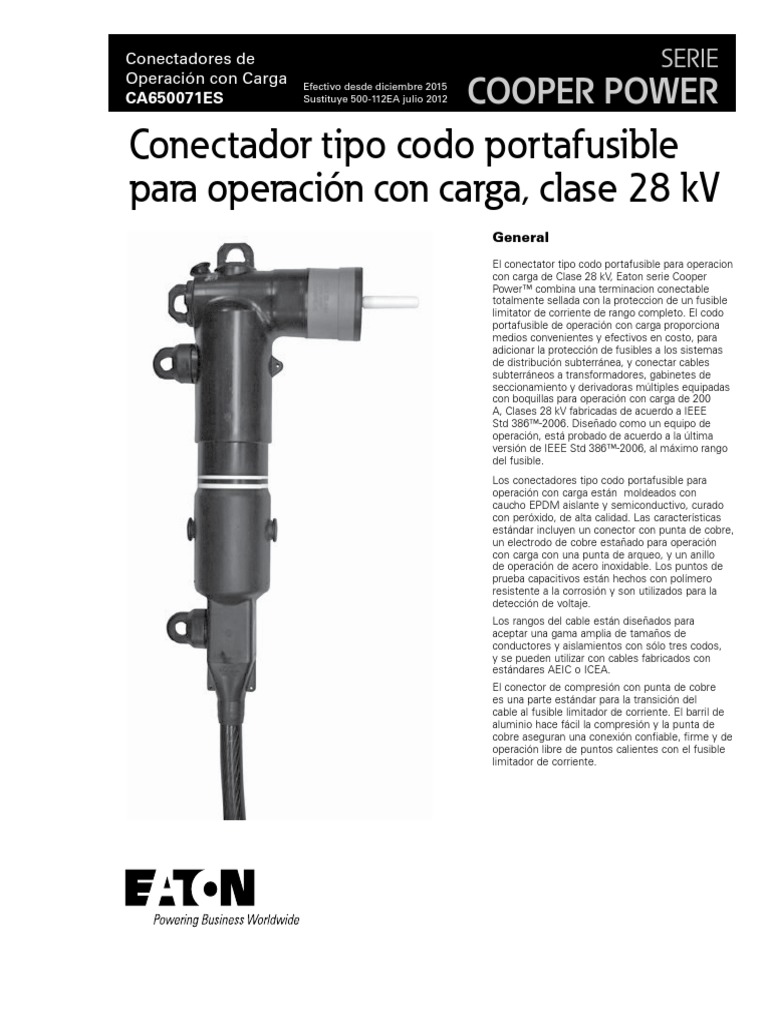 Codo Portafusible | PDF | Fusible (Eléctrico) | Transformador