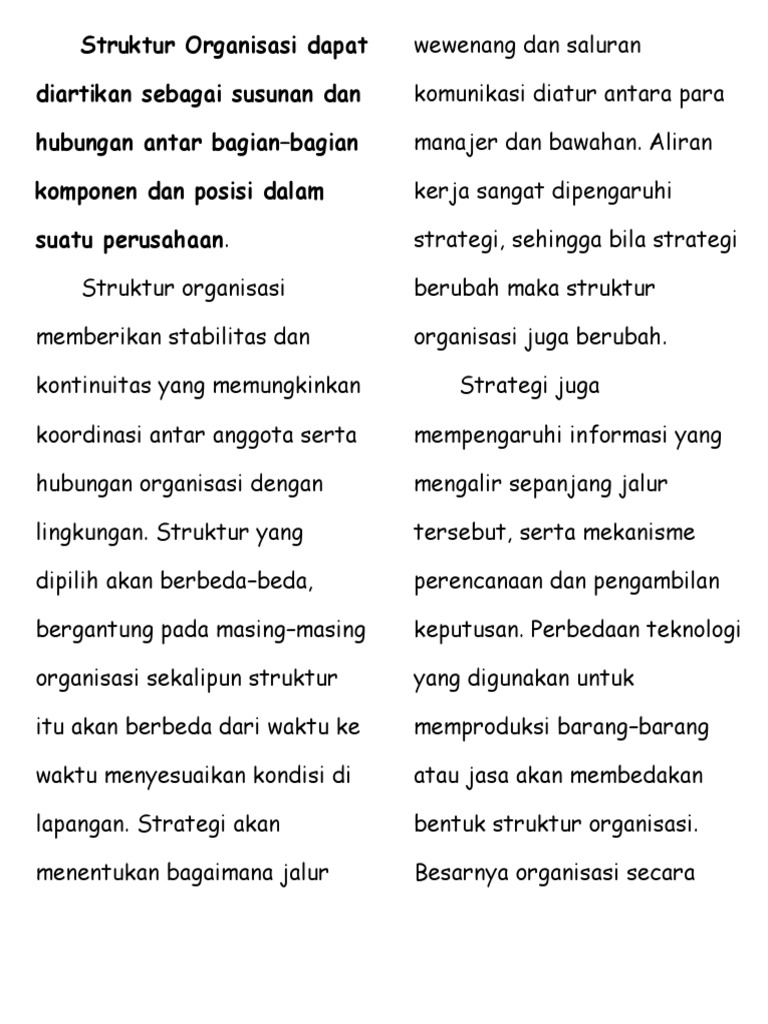 Tugas DDM Struktur Organisasi | PDF