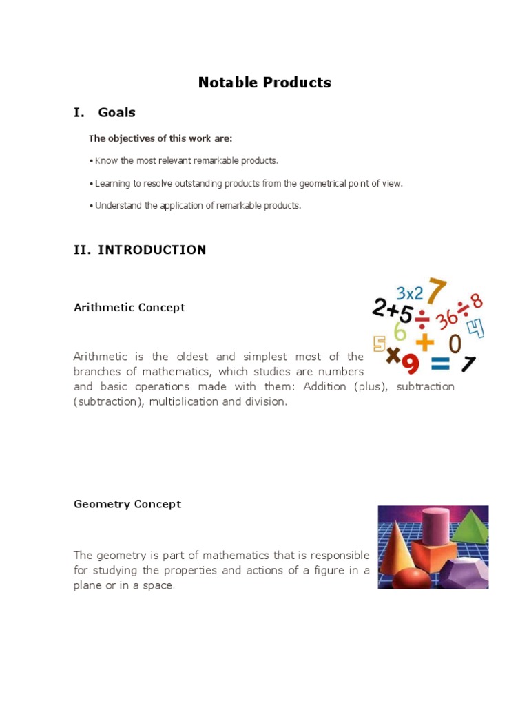Notable Products | Geometry | Algebra