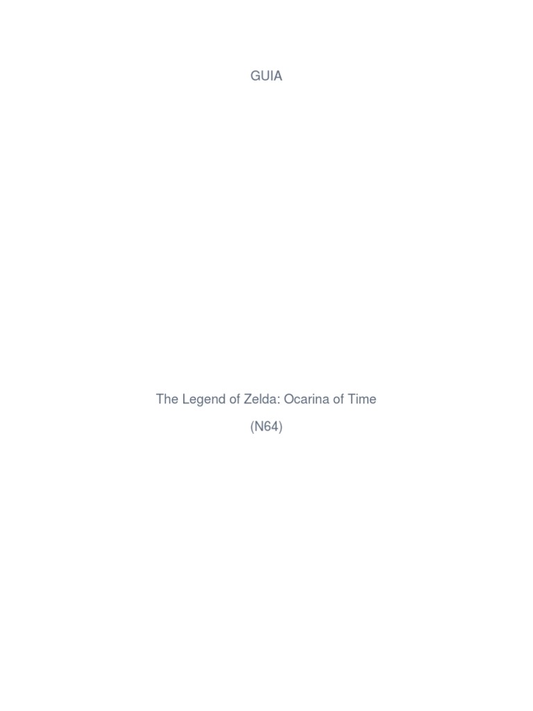 The Legend of Zelda | PDF | La leyenda de Zelda | Ocio