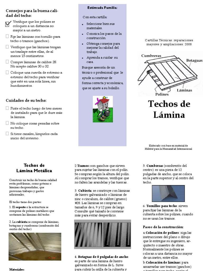 Guía para instalar techo de zinc | PDF | Naturaleza