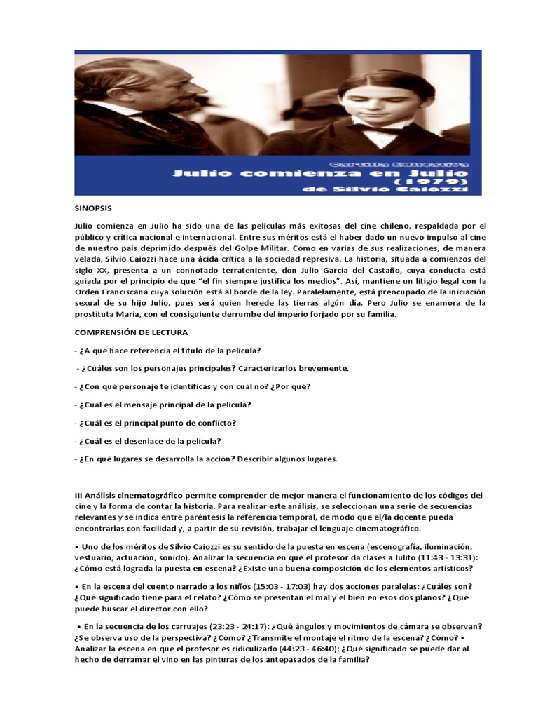 Julio Comienza en JUlio | PDF | Ocio