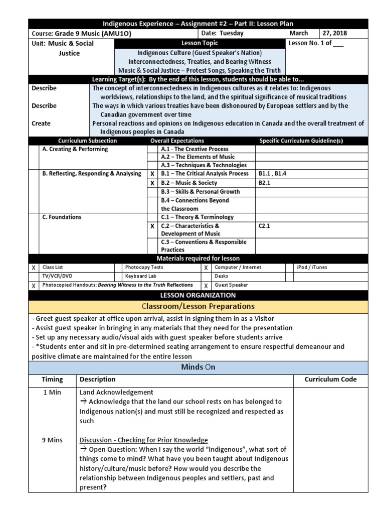 Grade 9 Music: Indigenous Insights | PDF | Individualized Education ...