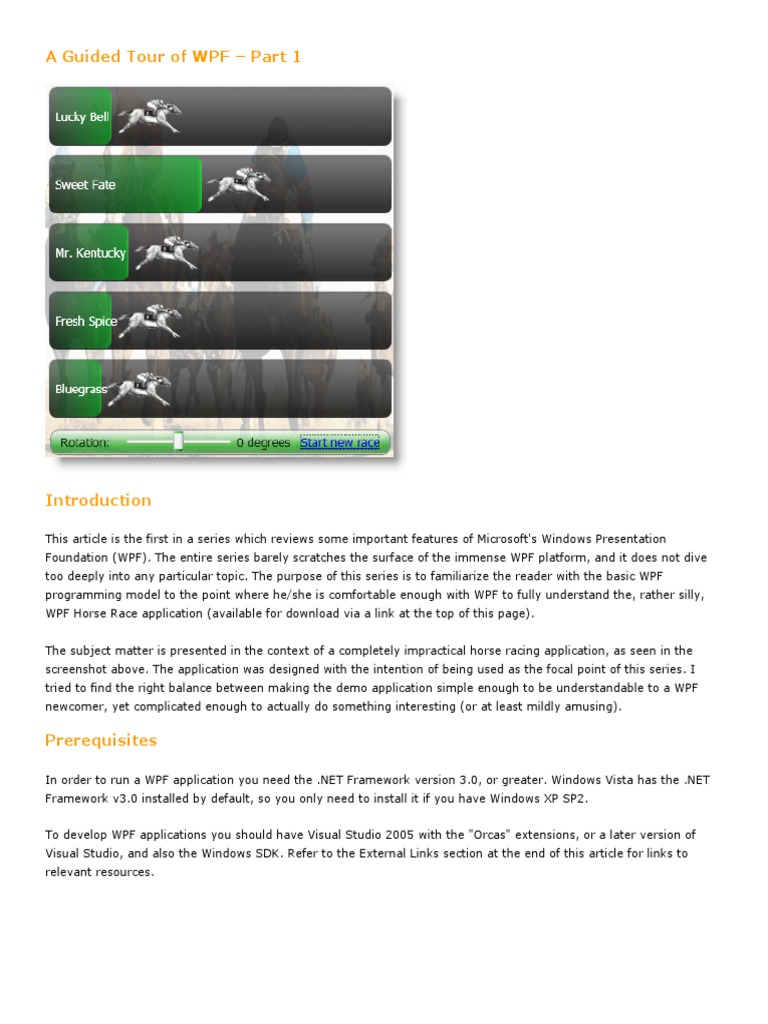 A Guided Tour of WPF | PDF | Extensible Application Markup Language ...