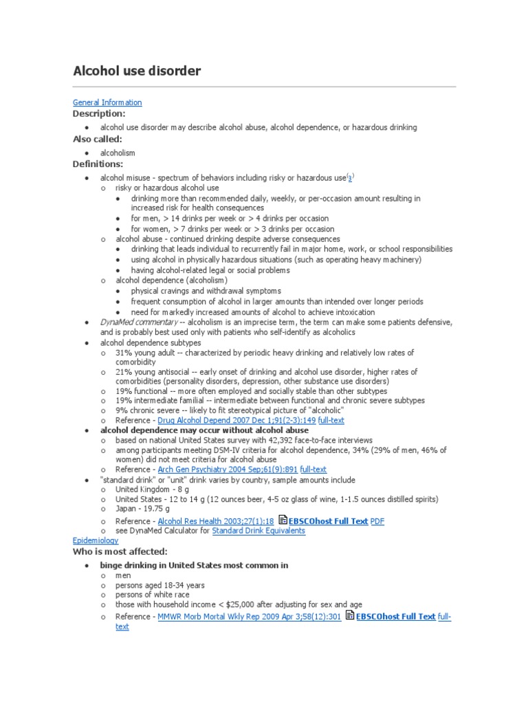 Understanding Alcohol Use Disorder | PDF | Alcoholism | Substance Abuse