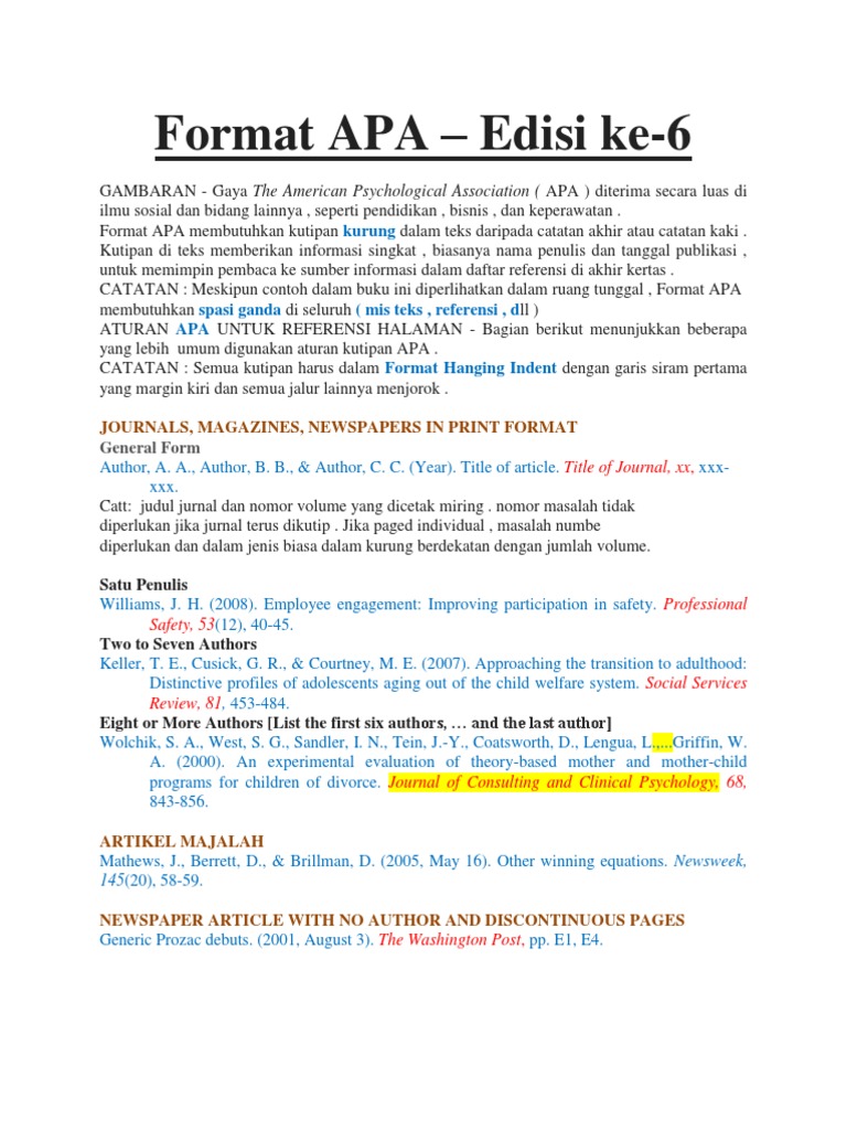 Cara Menulis Daftar Pustaka Dengan Metode Harvard | PDF